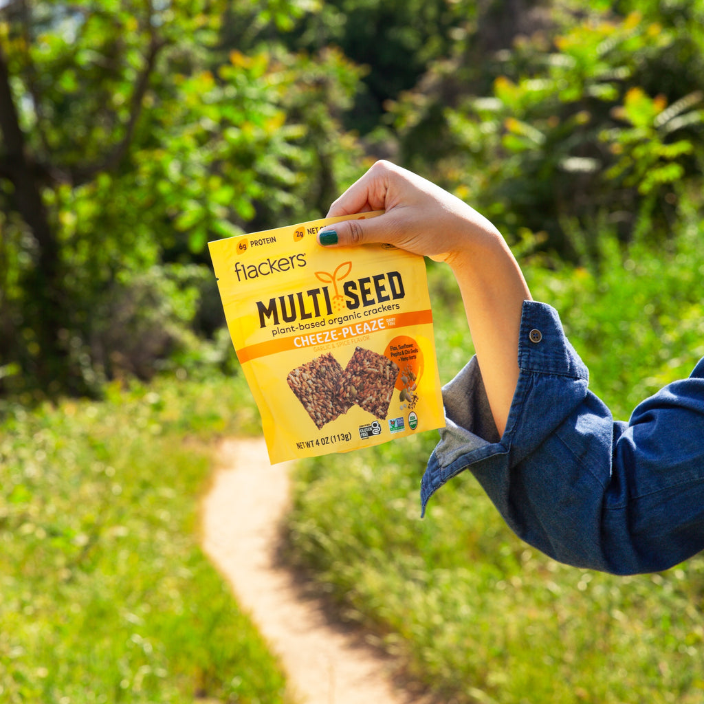 (6-pack) Cheeze-Pleaze Multi Seed Crackers – Flackers